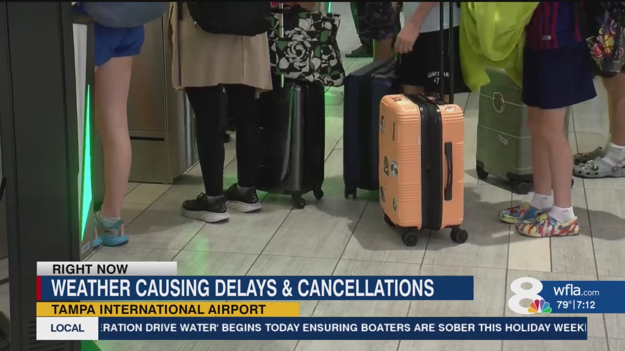 Weather impacts delays and cancellations at TPA
