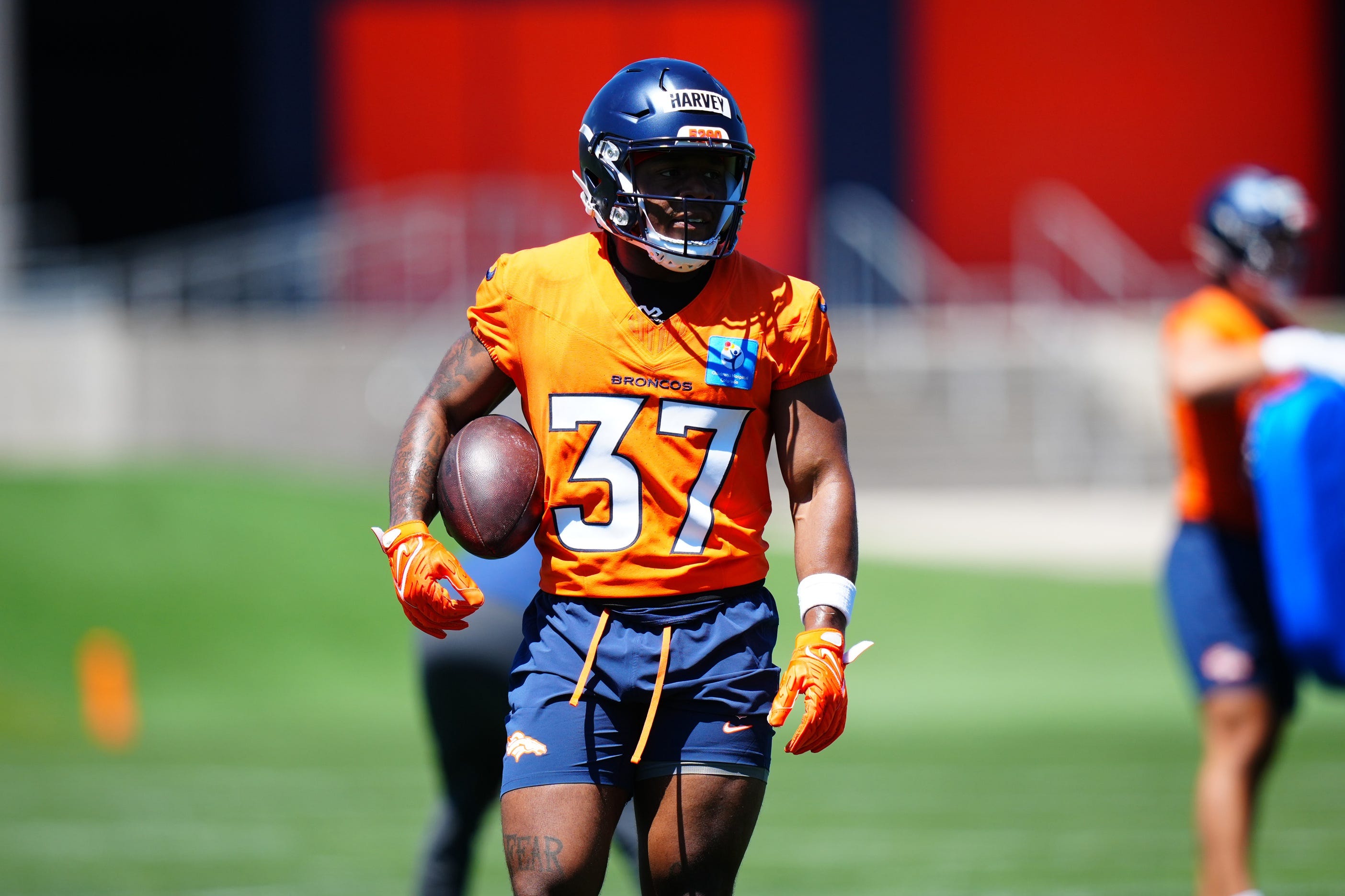 Broncos roster: RJ Harvey (No. 37) seeking to win RB1 role