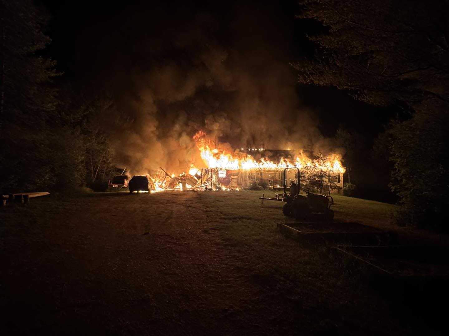 Home destroyed from overnight fire in Barre, Vermont