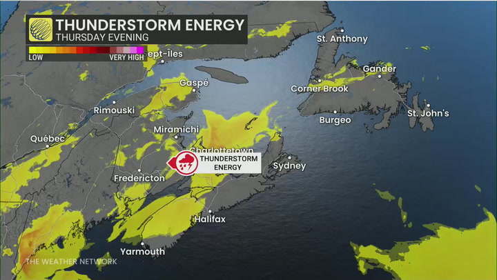 Large hail threat targets Atlantic Canada