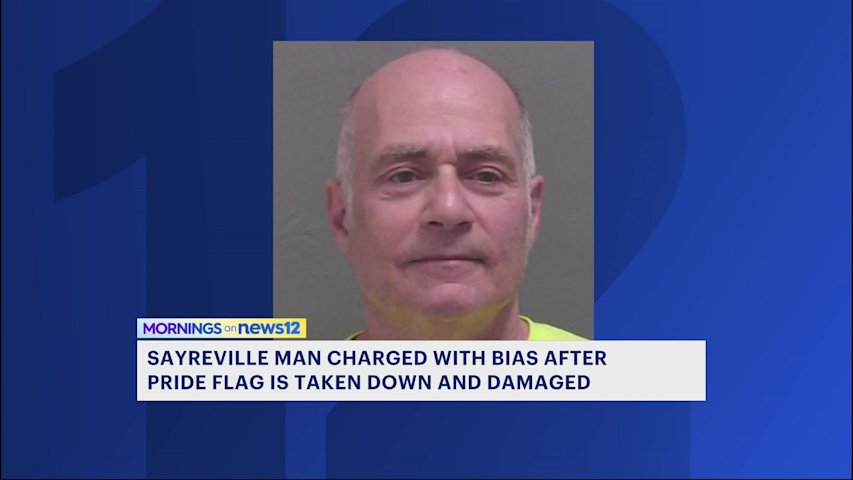 Man charged after Pride flag cut down in Sayreville park