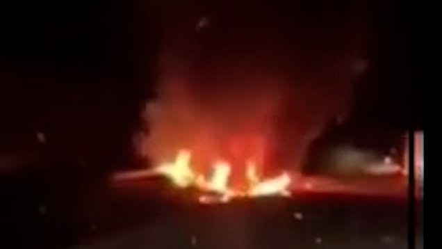 Car seen engulfed in flames at site where Diogo Jota's car left road