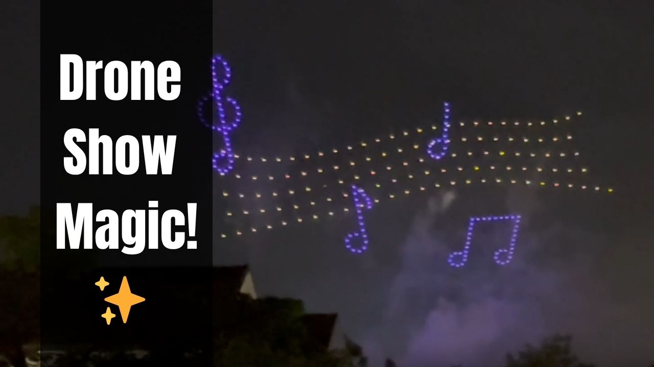 Pyro drones light up the sky with a show that feels truly magical