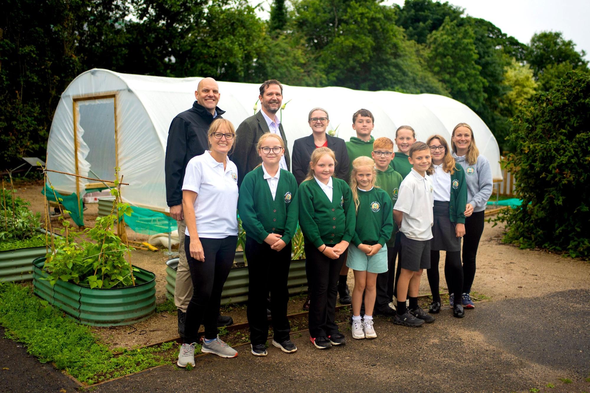 Heysham village school pupils show Morecambe MP how their garden grows