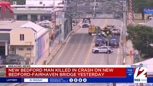 Man dies after crash on New Bedford-Fairhaven Bridge