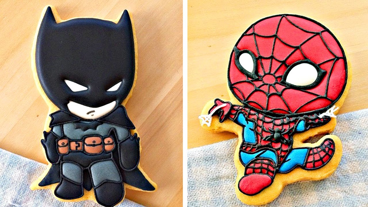 How to Make Satisfying Superhero Cookies 🦇🕸️ | Batman & Spider-Man ...