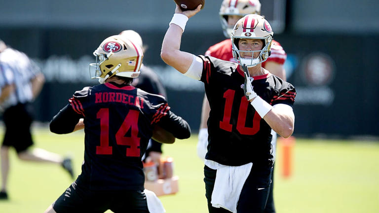 49ers QBs speak: Mac Jones, Tanner Mordecai on learning from Brock Purdy