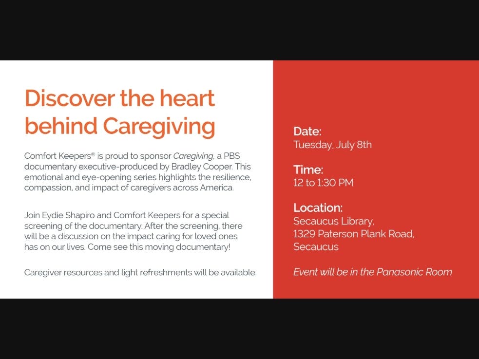 Bradley Cooper Documentary About Caregiving Shown At Secaucus Library ...