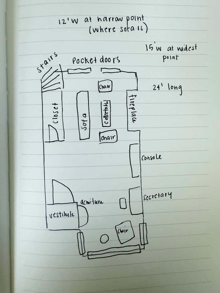 I Asked a Designer How to Fit a Sofa in My Extremely Narrow Living Room ...