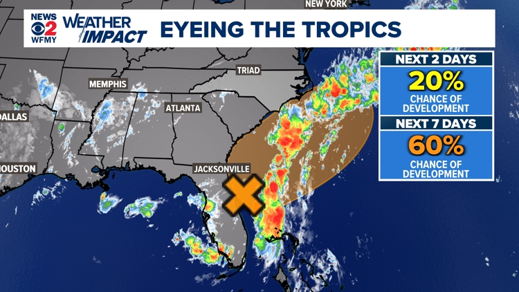 Tropical system may bring holiday weekend rain to Carolinas