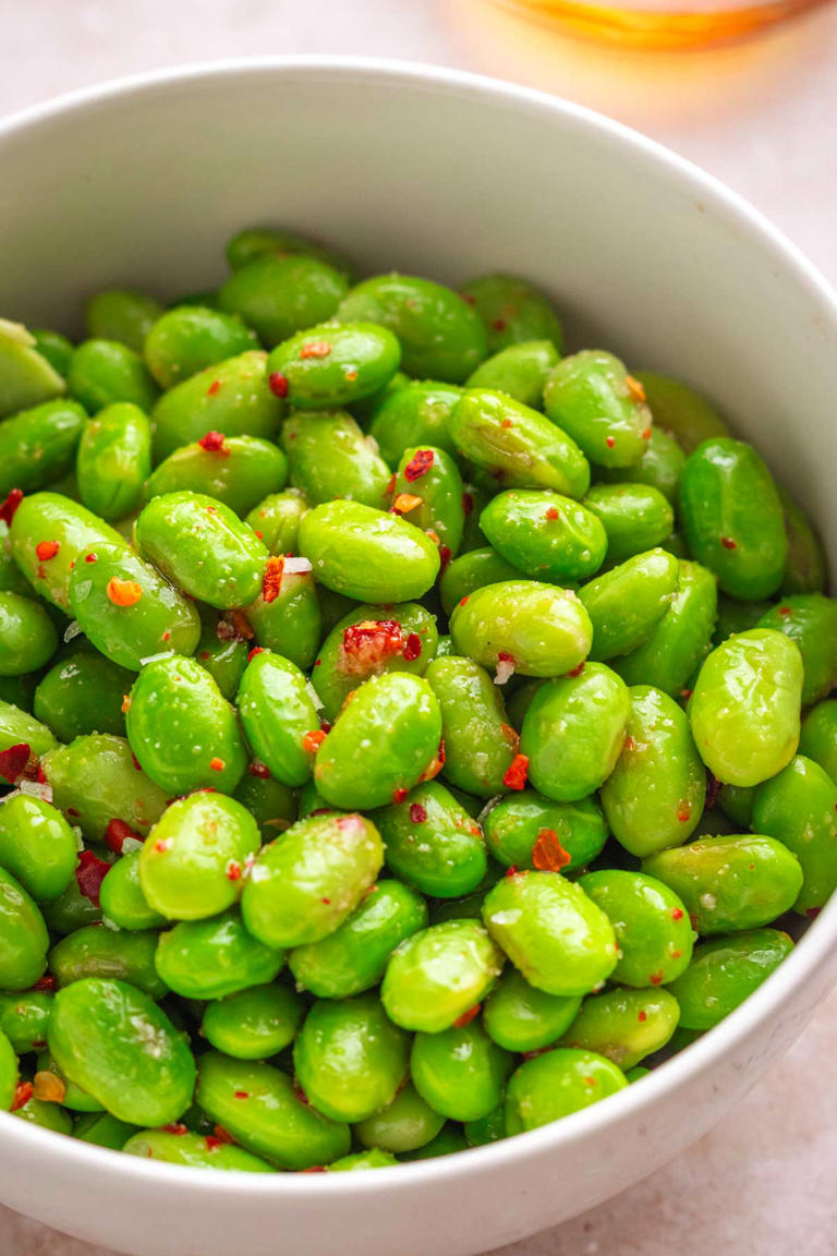 Chili Garlic Edamame In 10 Minutes