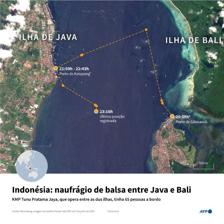 Naufrágio de balsa na Indonésia deixa ao menos seis mortos e dezenas de ...