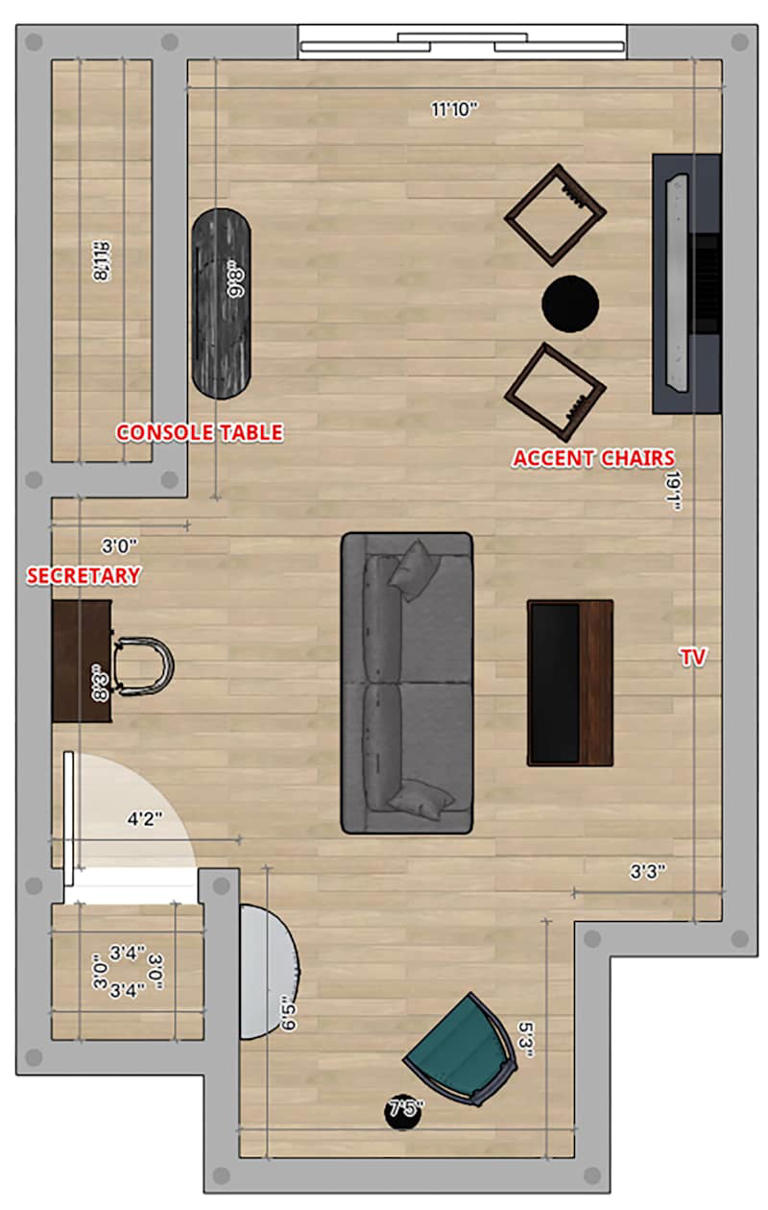 I Asked a Designer How to Fit a Sofa in My Extremely Narrow Living Room ...