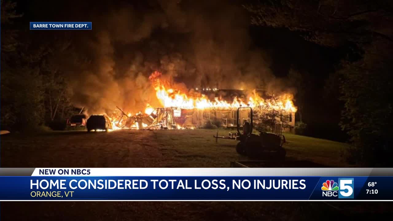 House destroyed after overnight structure fire in Vermont