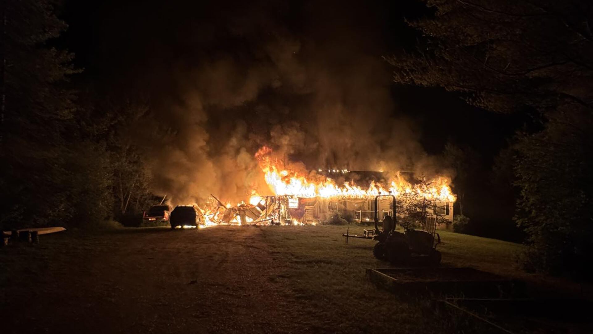Fire destroys home in Orange