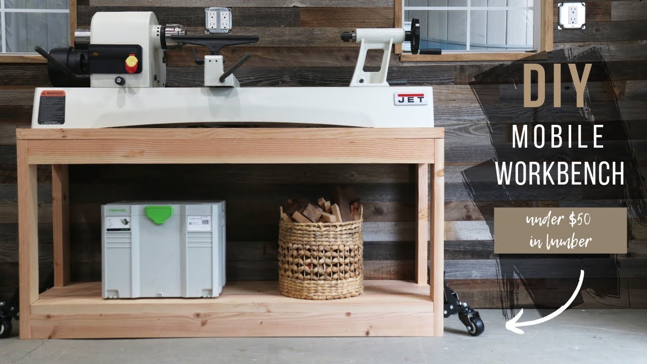 How To Build A DIY Mobile Workbench For UNDER $50 In Lumber!!