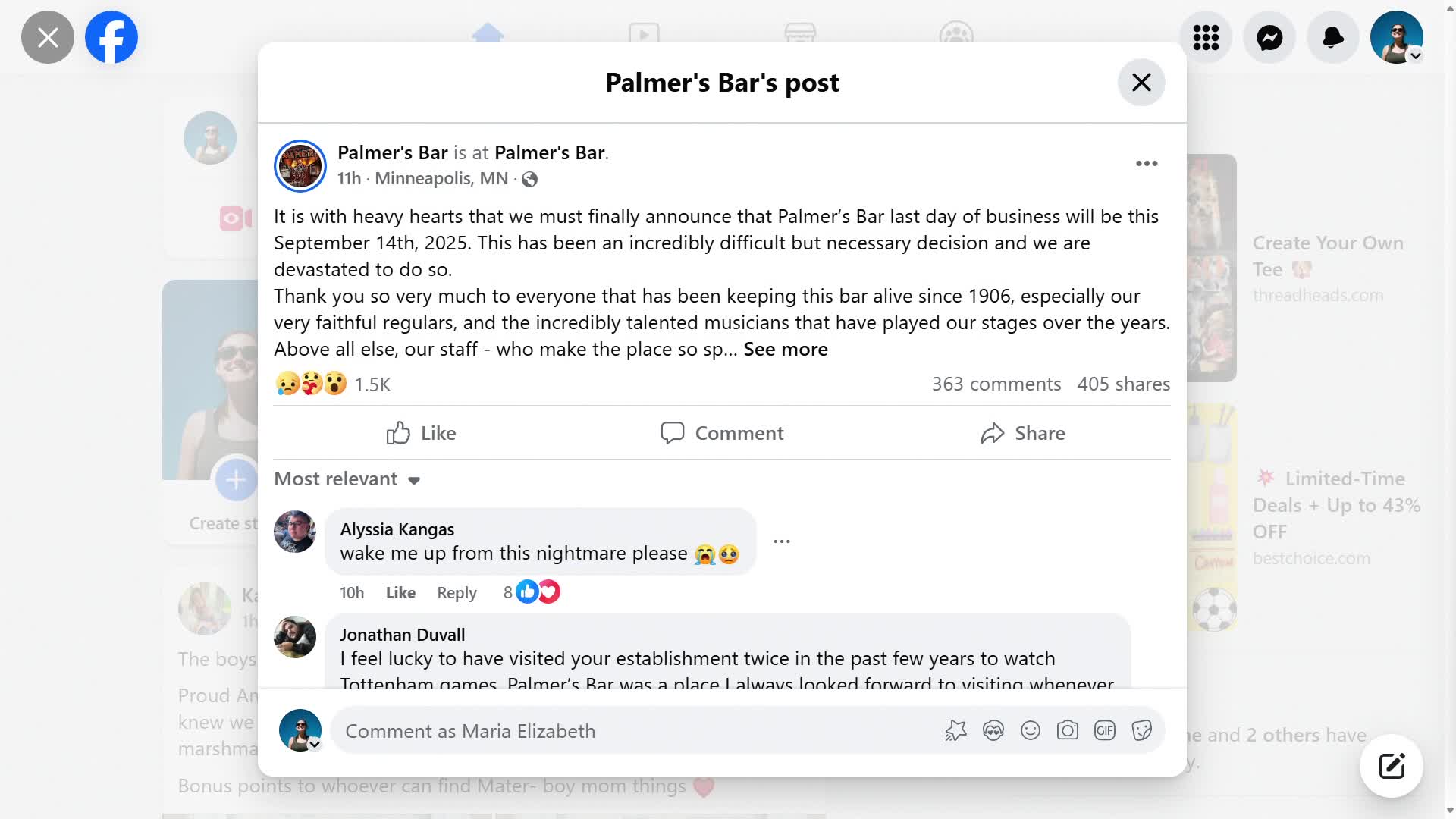 Palmer's Bar, beloved Minneapolis dive, announces impending closure