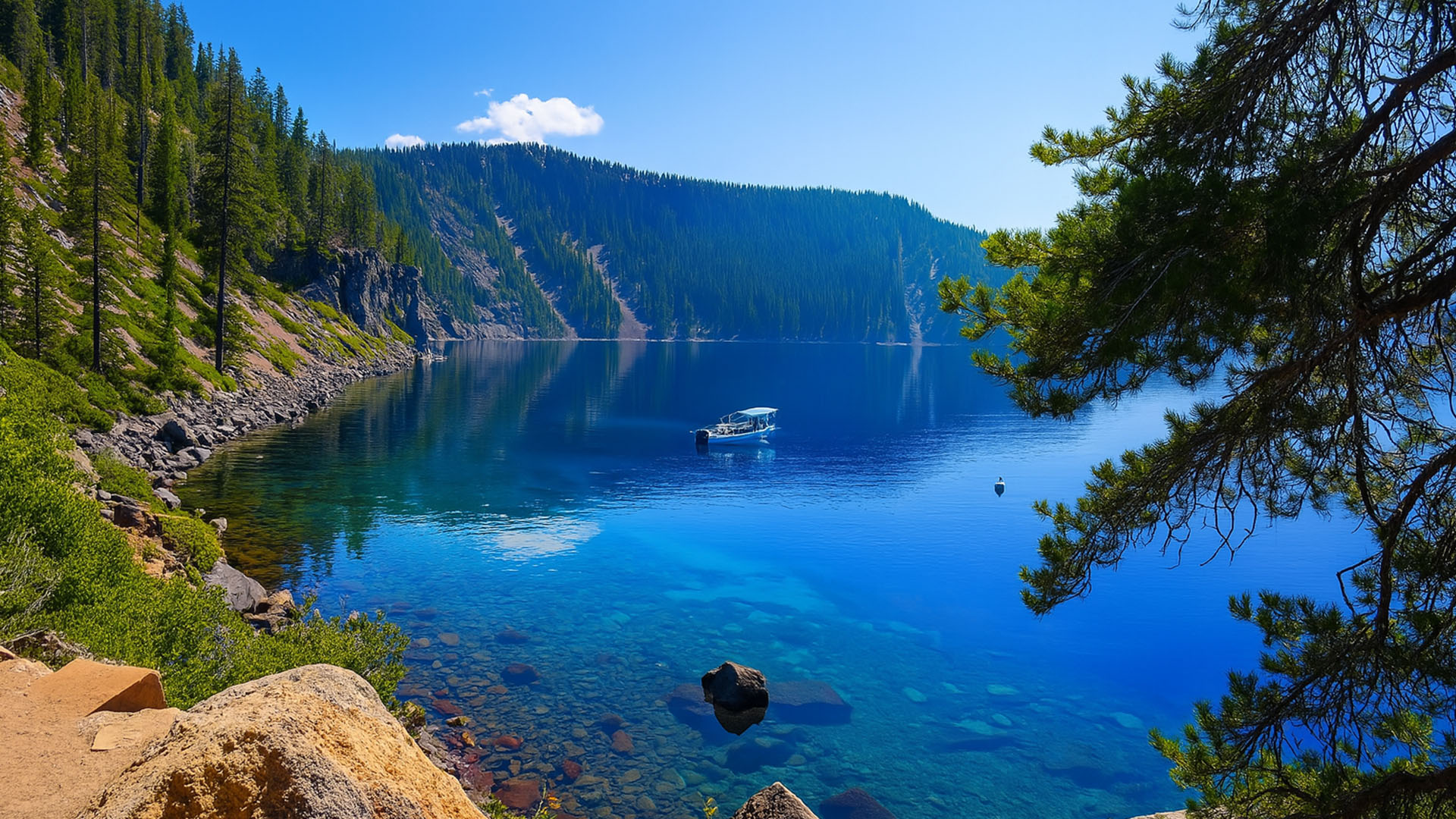 Crater Lake Oregon (4K UHD) – Nature Sounds & Scenic Beauty