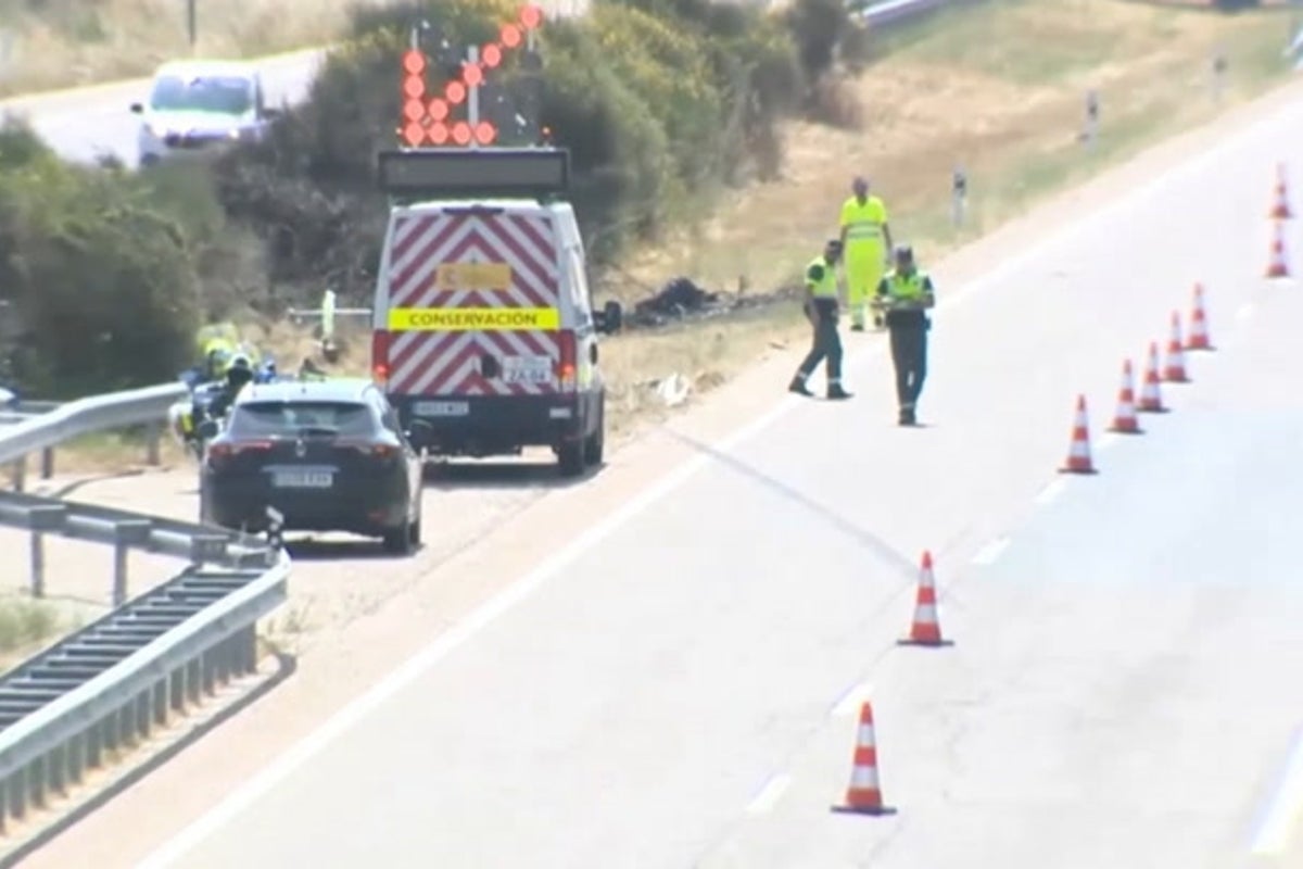 Police at scene of crash where Portuguese forward Diogo Jota died in Spain