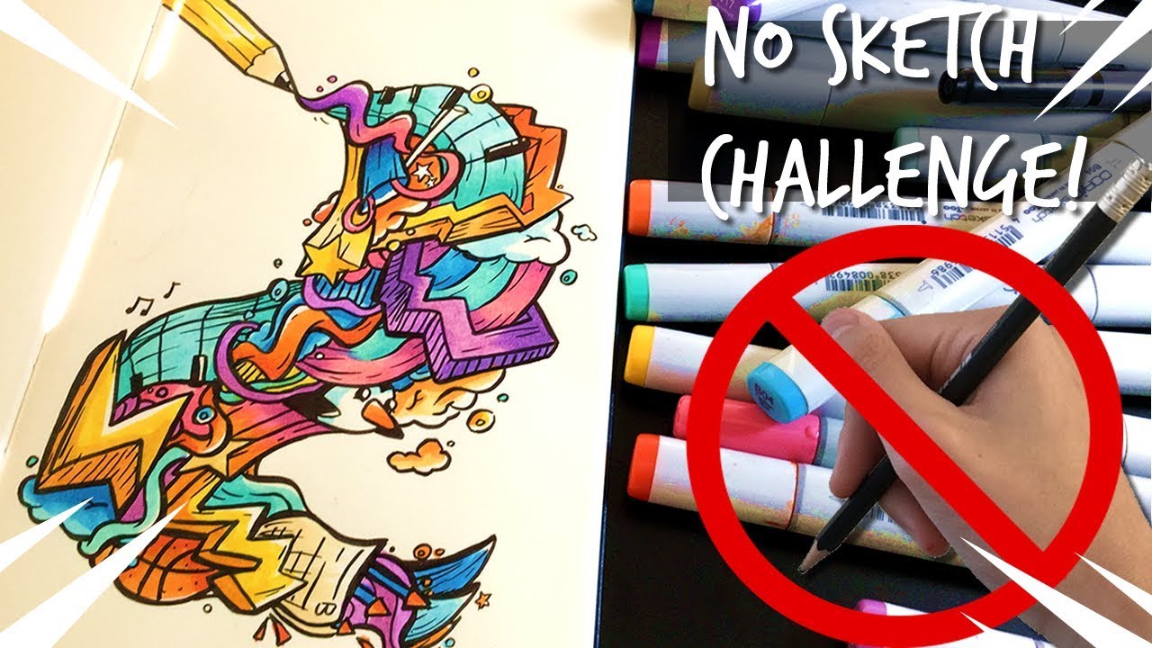 NO Sketch Doodle Challenge! 🎯 Drawing Everything Freehand | Shrimpy’s ...