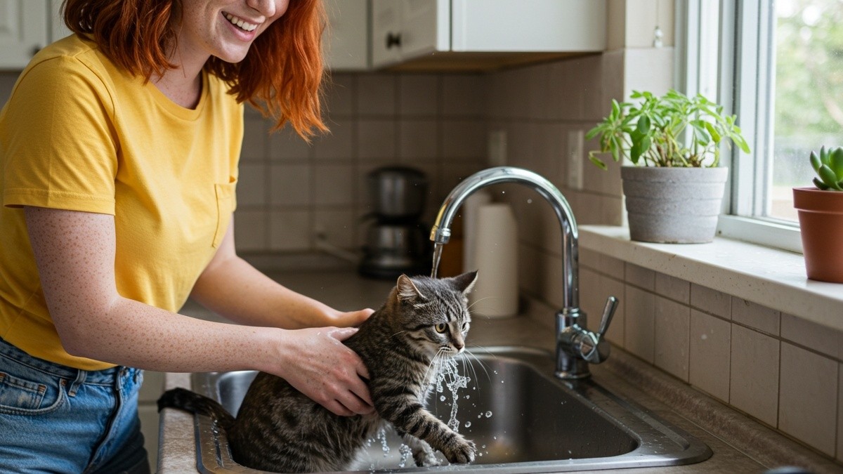 How to bathe a cat without being scratched: step by step and tips