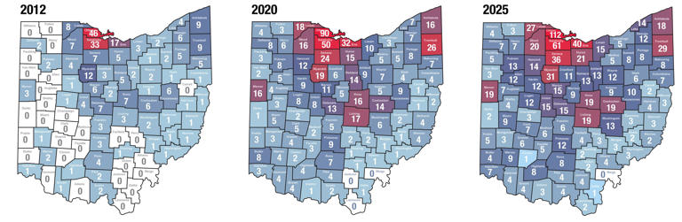 Bald eagles flourishing in Ohio. Only 1 county doesn't have a nest