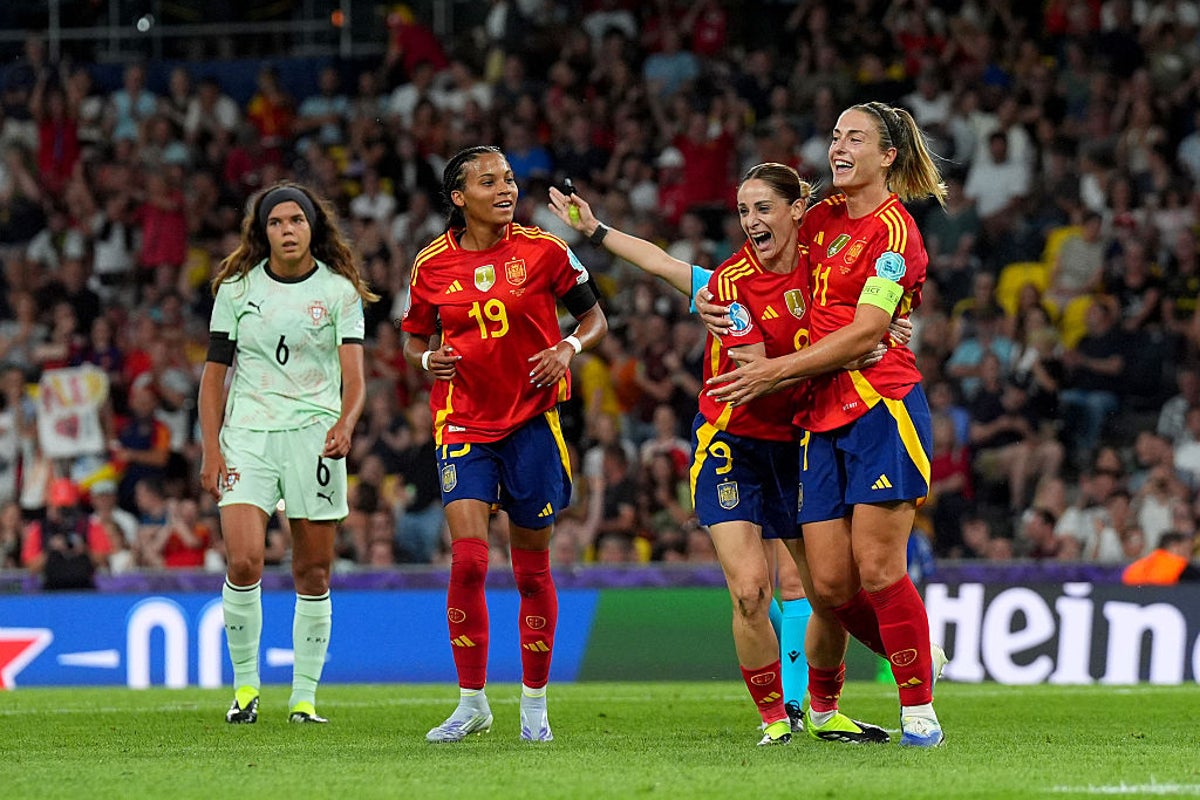 Spain v Portugal live: Euro 2025 latest score and updates after minute ...