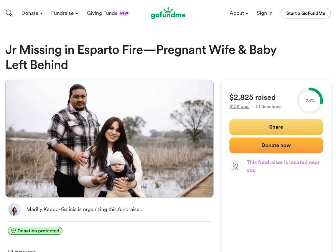 GoFundMe appeal launched for wife of man missing in Esparto fireworks ...