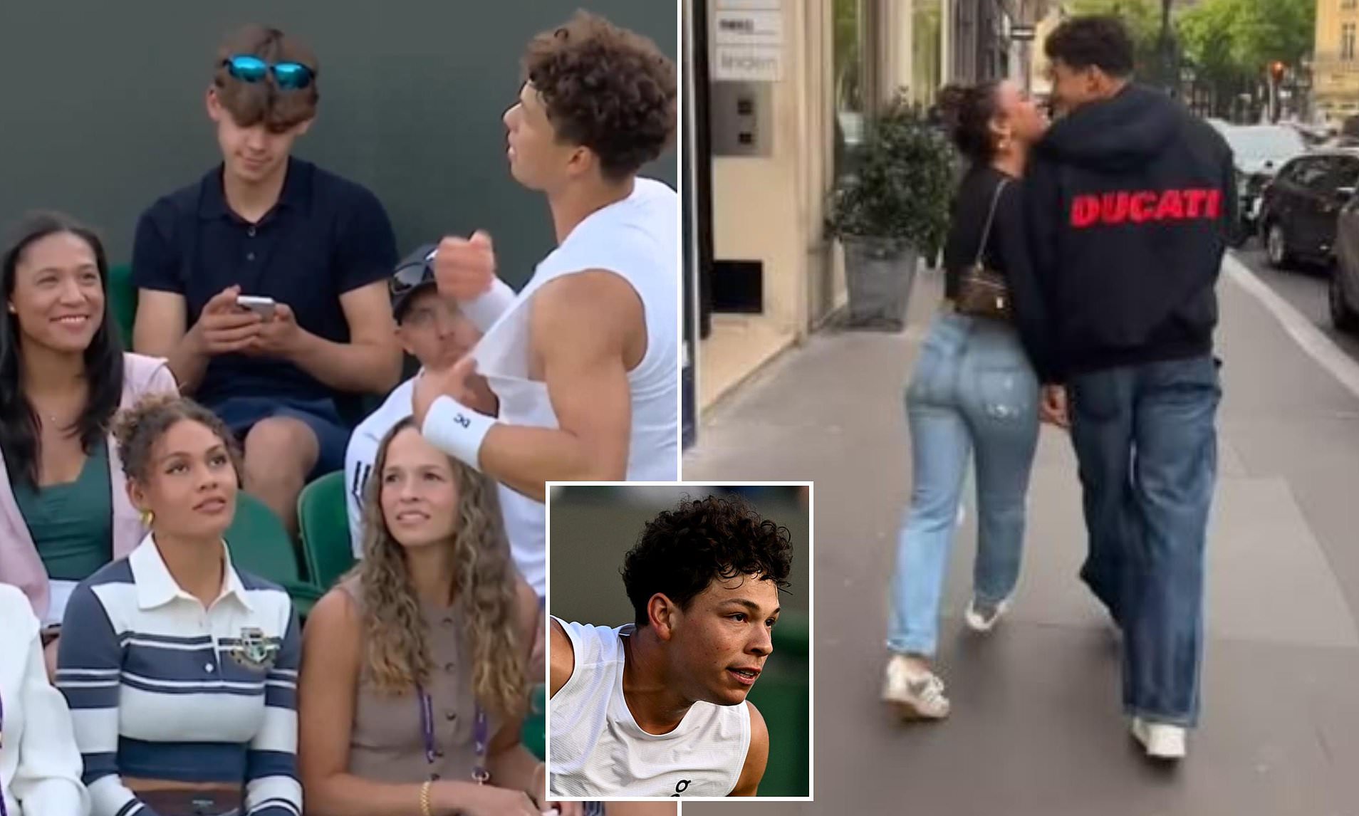 Dennis Rodman's loved-up daughter Trinity gazes at tennis boyfriend Ben ...