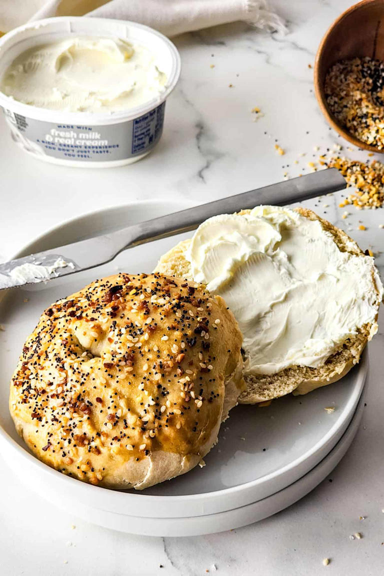 Homemade everything bagels