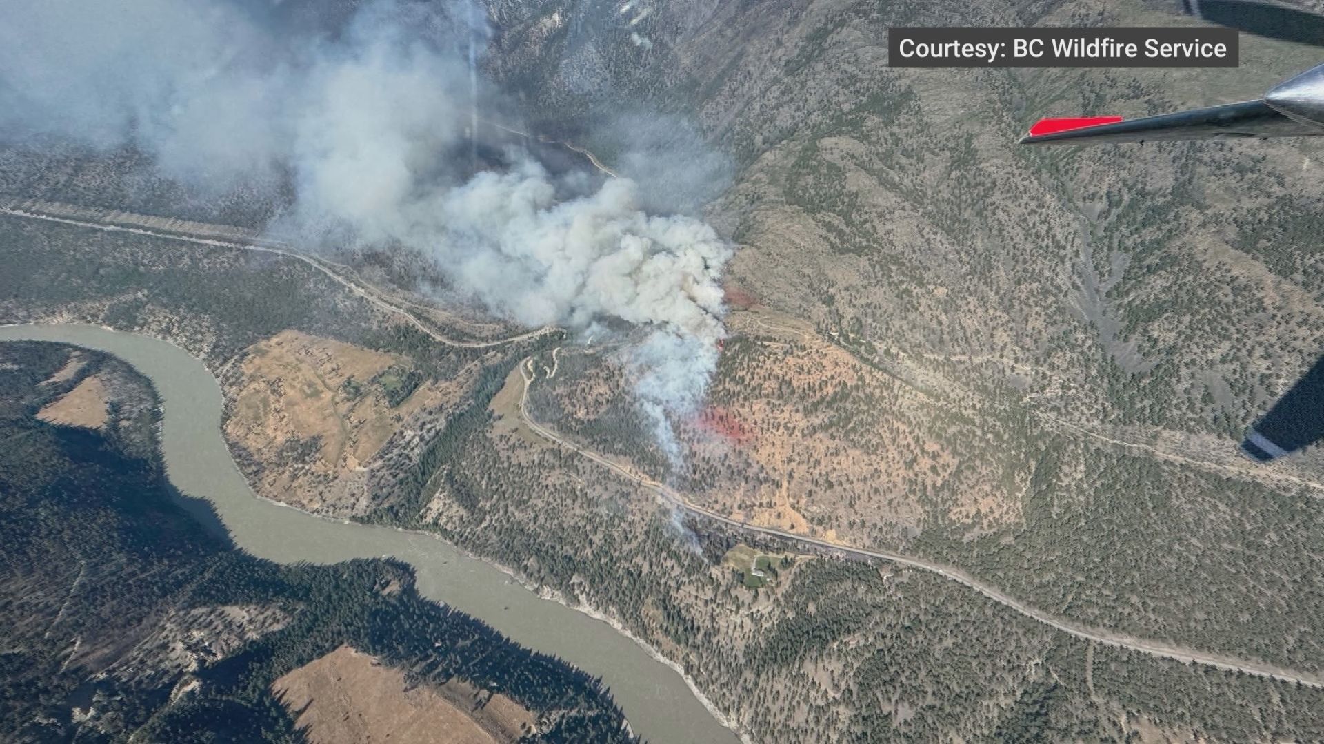 Wildfire north of Lytton accidentally sparked by RCMP equipment