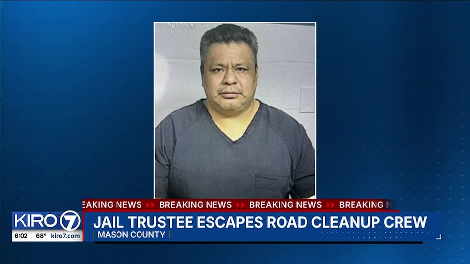 VIDEO: Mason County Sheriff's Office searches for an inmate on the run