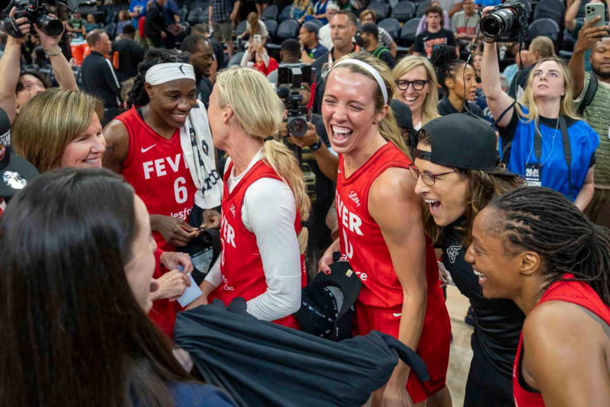 Fever's Locker Room Erupts as Caitlin Clark Celebrates Mercury Win