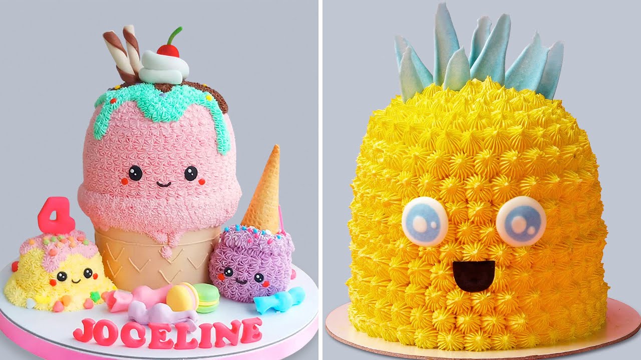 How to Make Satisfying Kawaii Character Cakes 🍦🍍 | Ice Cream ...