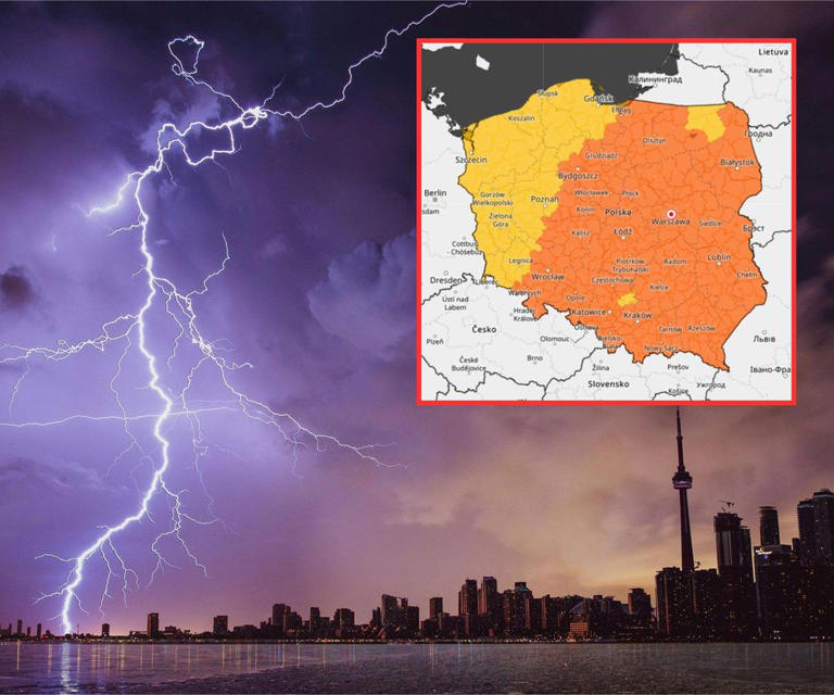 Potężne burze wracają do Polski i dokuczą wraz z upałem. IMGW wydało podwójne alerty drugiego ...