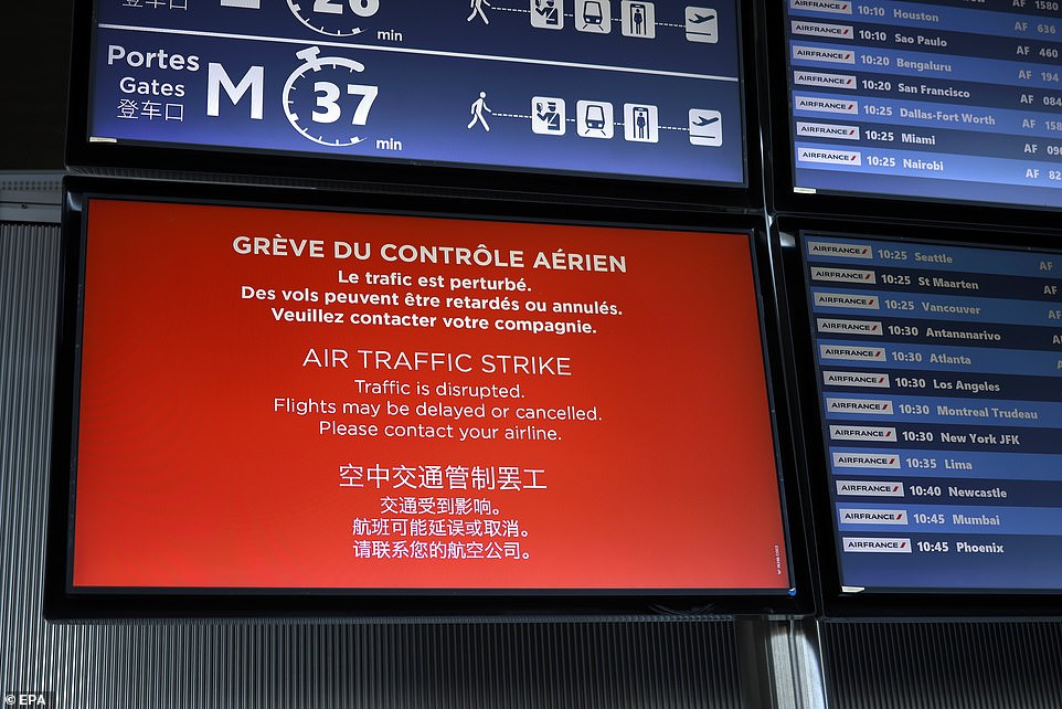 Air traffic control strikes cause another day of chaos for fliers