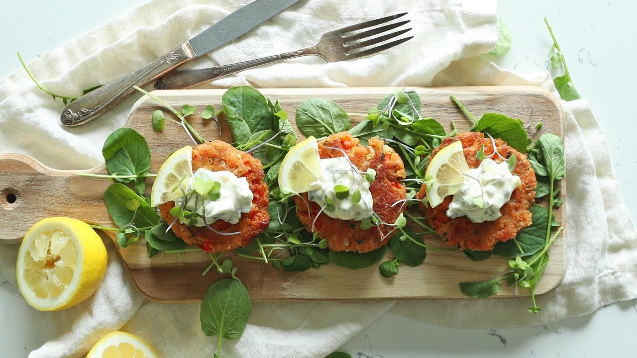 Crispy Salmon Patties and Fresh Tartar Sauce