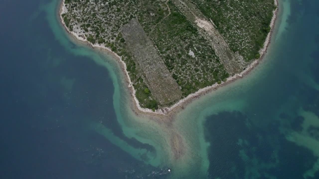 Drone Footage of Galesnjak Island, Croatia: Romantic Heart-Shaped Marvel