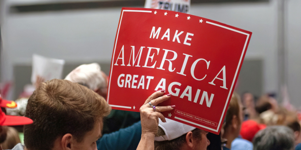 MAGA-supporters burn their caps in anger of the Trump Administration