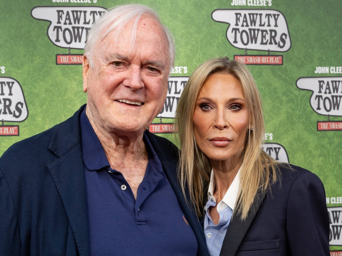 Rare appearance: John Cleese appears with wife Jennifer Wade