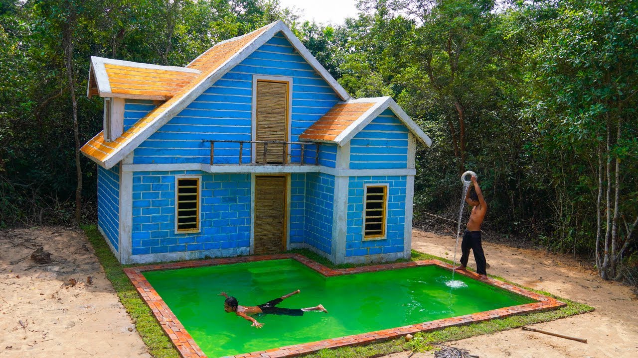 Building an Incredible Underground Temple House & Pool | Full Video