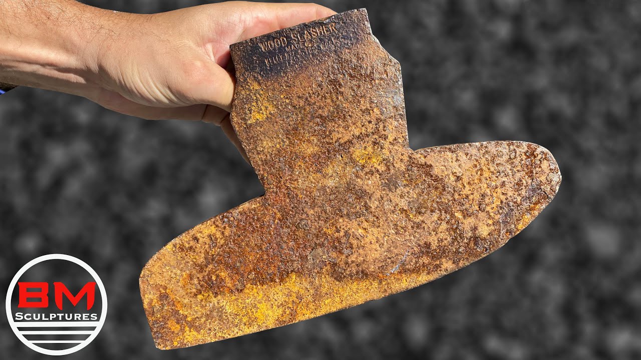 RARE 100 Year Old Antique Rusty Axe Restoration
