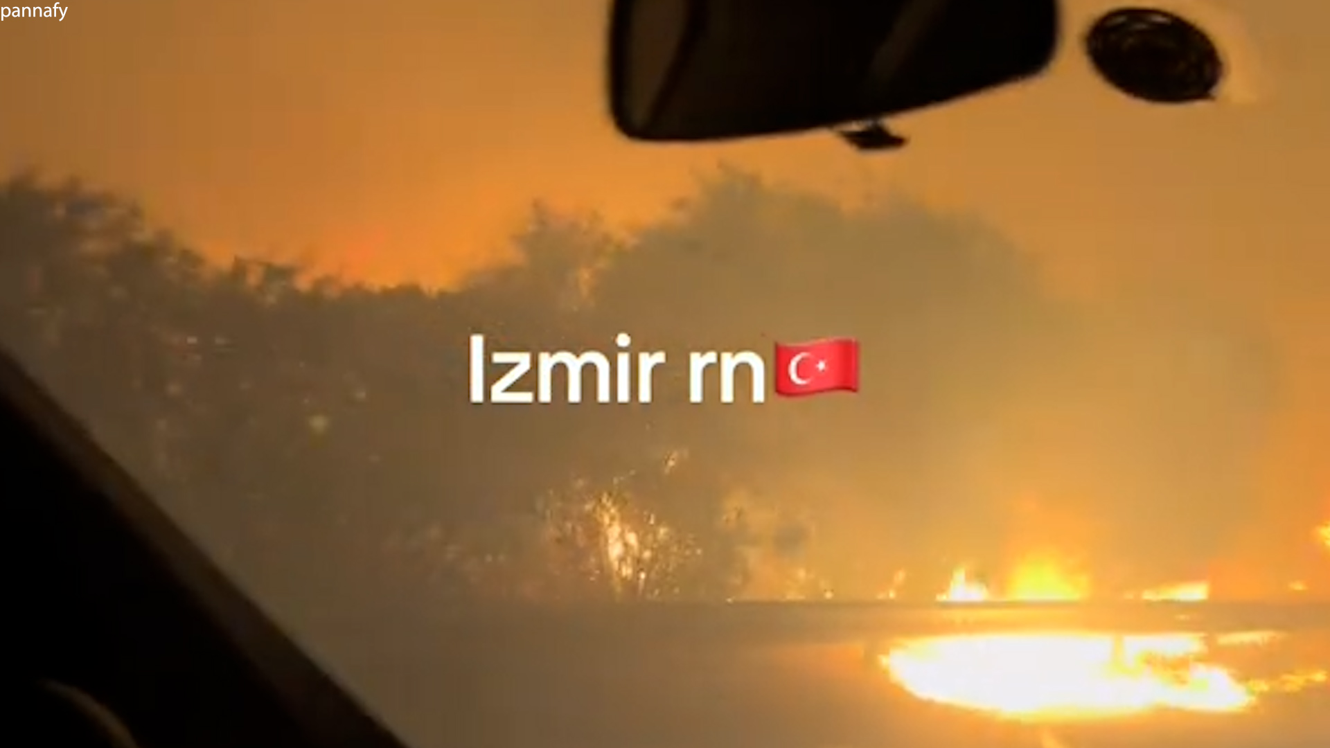 Dramatic video shows motorists driving through wildfire in Turkey