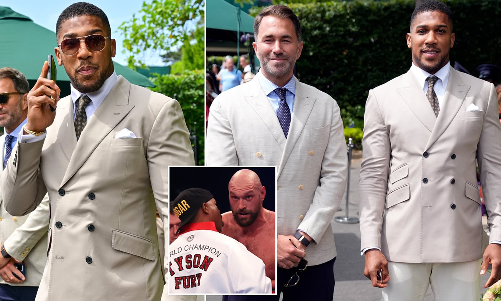 Anthony Joshua and promoter Eddie Hearn lead a star-studded royal box ...