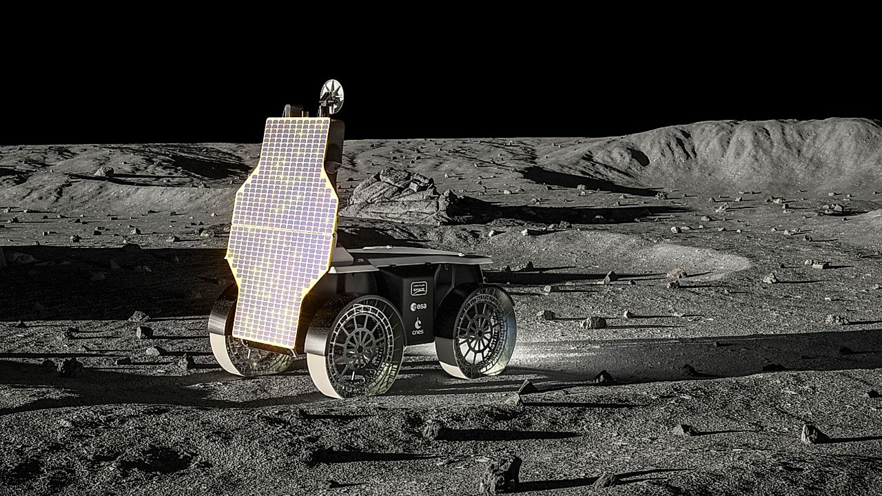 European space race: Lunar rover unveiled to conquer Moon's south pole ...