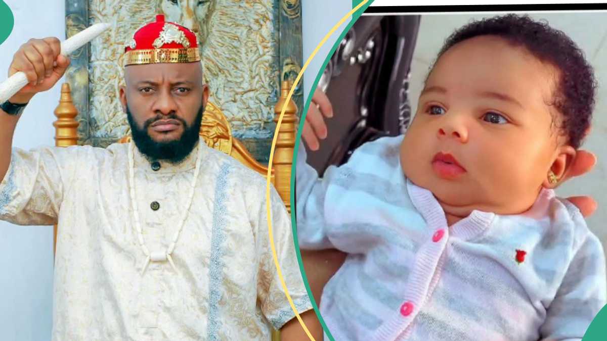 Yul Edochie beams with pride as his newborn daughter is used as point ...