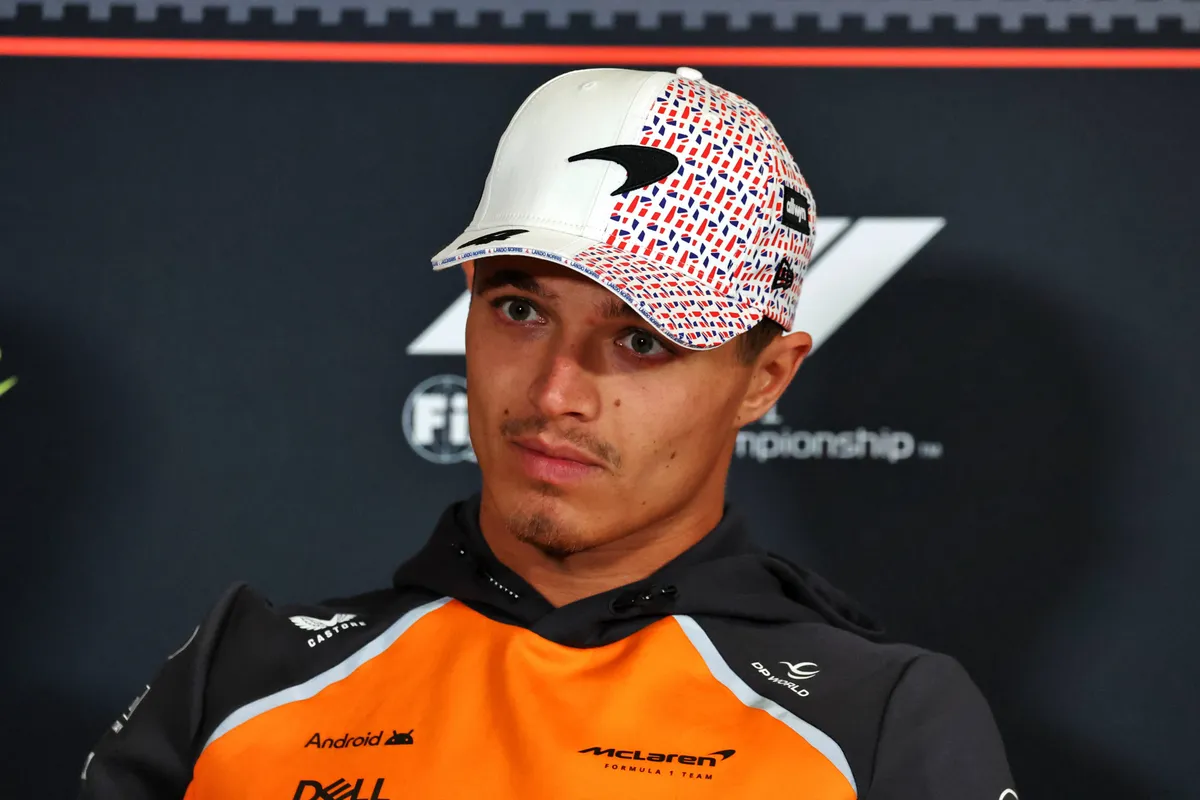 Celebrations gone wrong for Norris as he gets accidentally struck mid ...