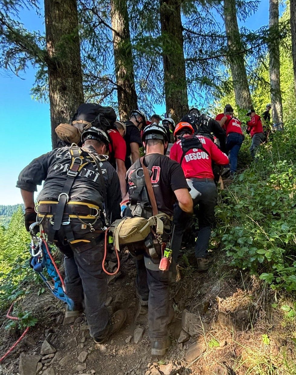 Hiker rescued after cliff fall at Abiqua Falls