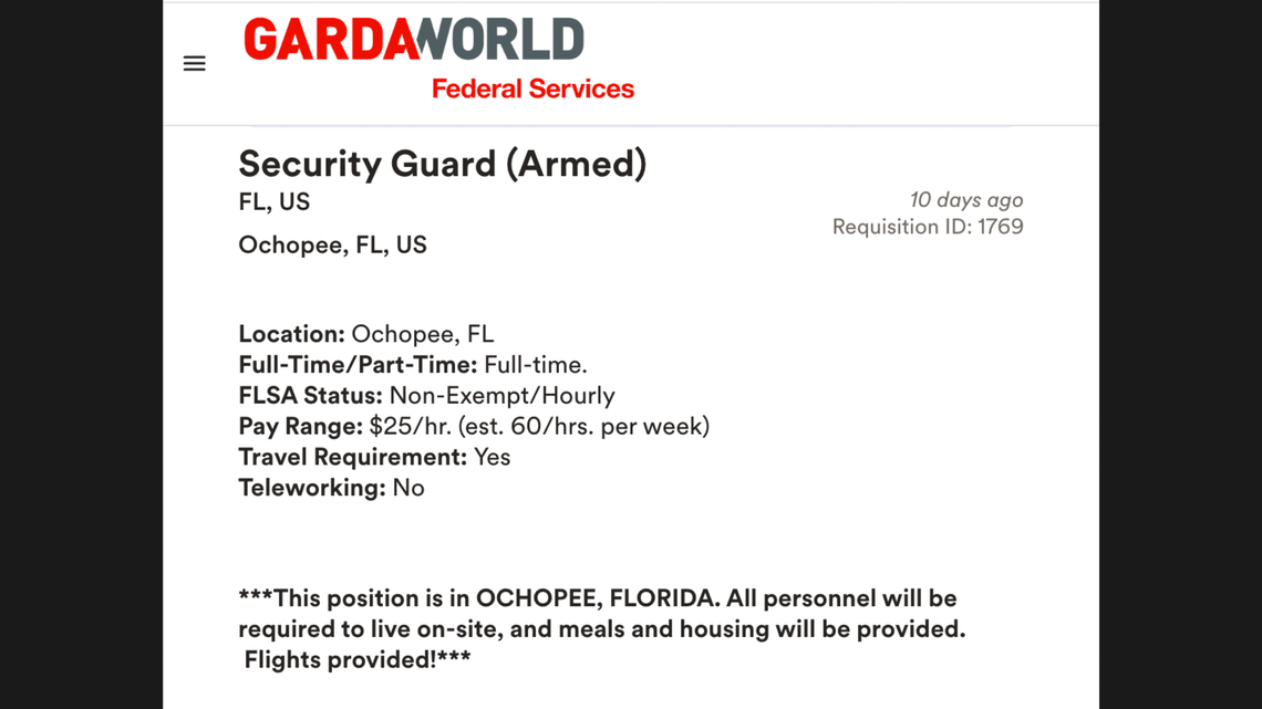 Montreal-based ‘Alligator Alcatraz’ security contractor posts jobs for ...