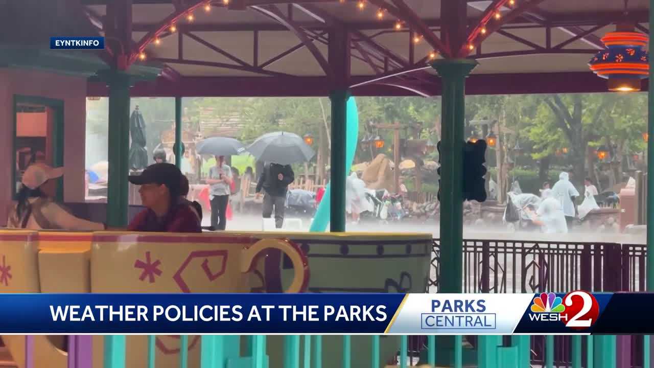 Weather policies for Central Florida's theme parks